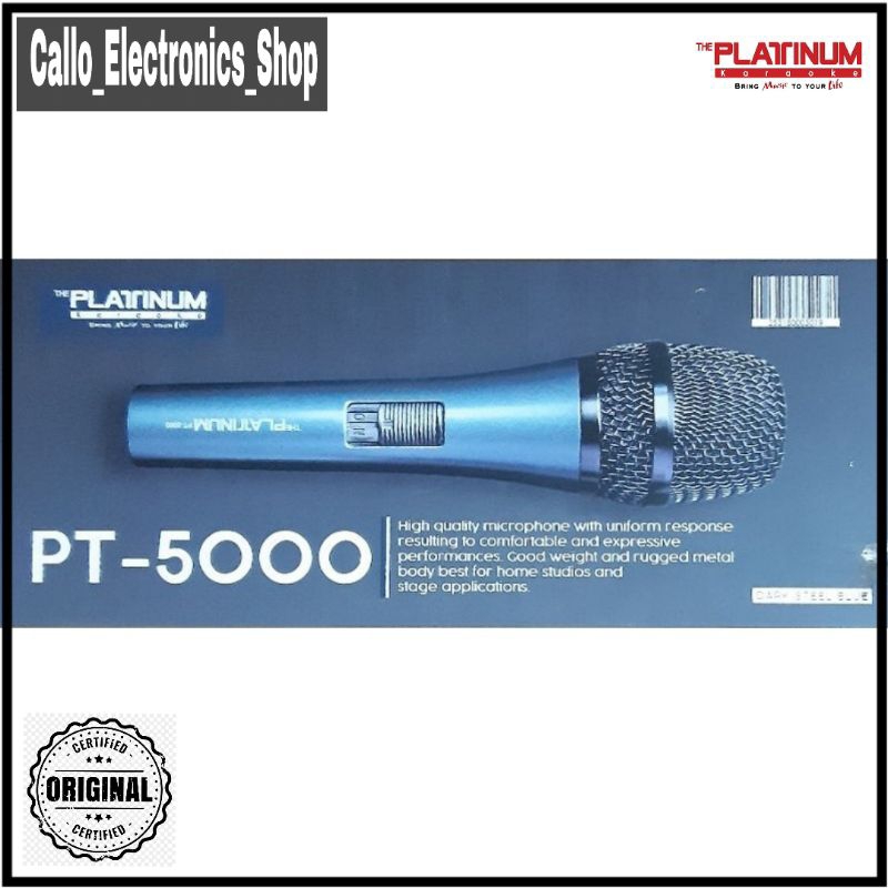 ORIGINAL PLATINUM PT-5000 PROFESSIONAL MICROPHONE | Shopee Philippines
