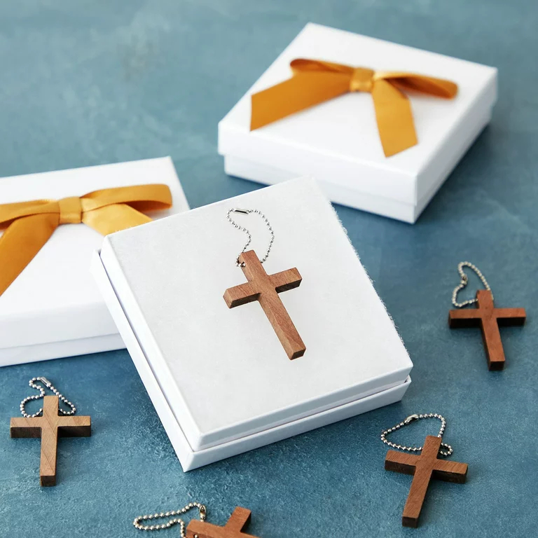 HH Mini Wooden Cross Keychains for Christian Party Favors, Easter Crafts | Shopee Philippines