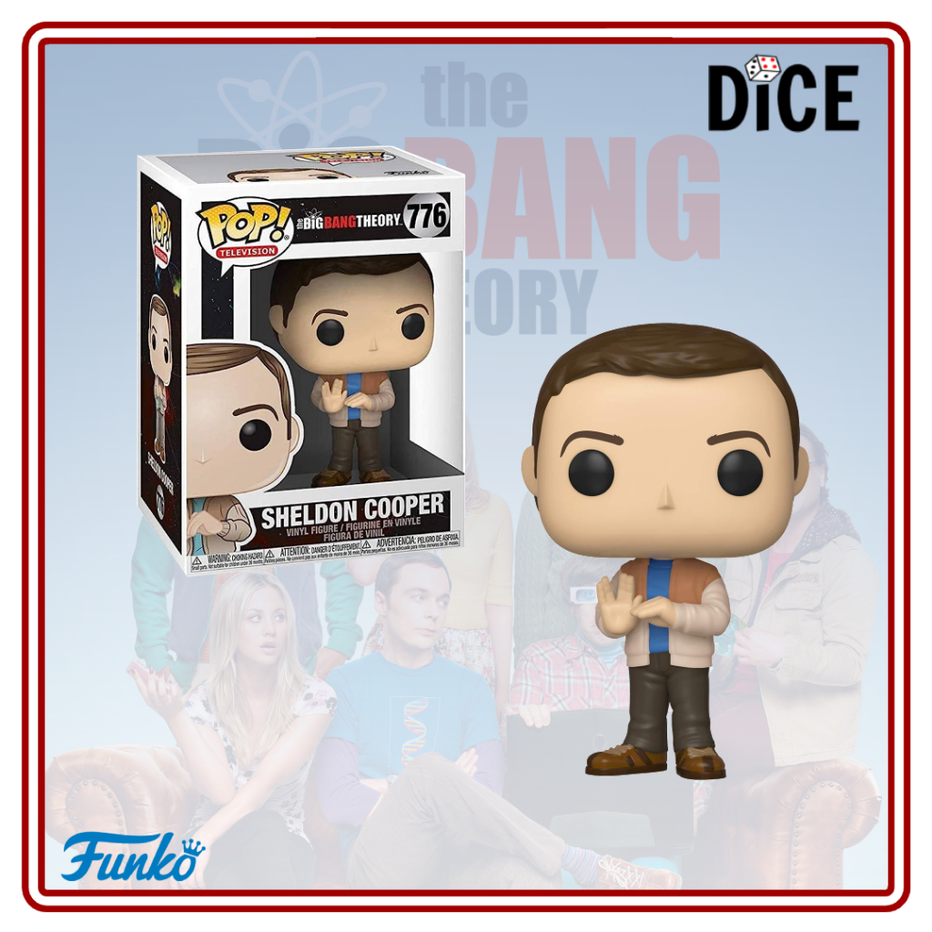 Funko Pop The Big Bang Theory Sheldon #776 + FREE Dice Protector ...