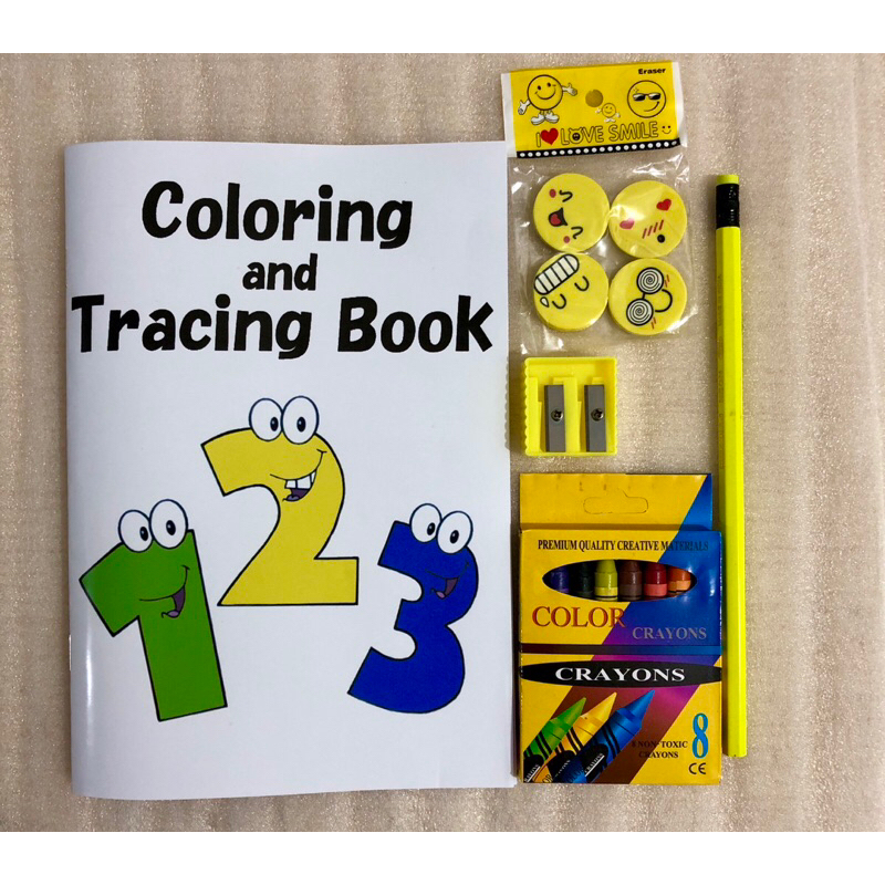 coloring and tracing book‼️FREE‼️pencil,sharpener,eraser,crayon ...