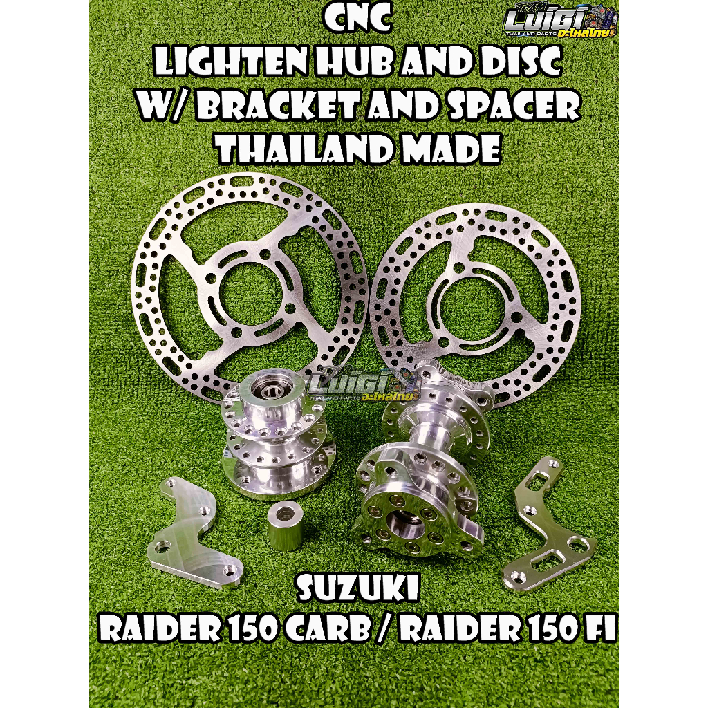 CNC LIGHTEN HUB AND LIGHTEN DISC WITH BRACKET SUZUKI RAIDER 150 CARB ...
