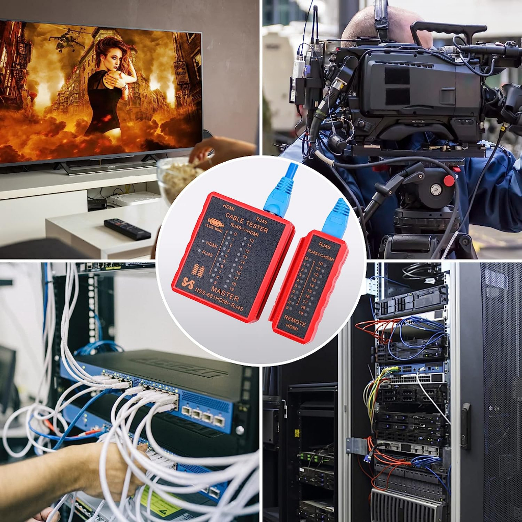【XMT】Network Cable Tester QC RJ45 RJ11 RJ12 POE HDMI CABLE TESTER ...