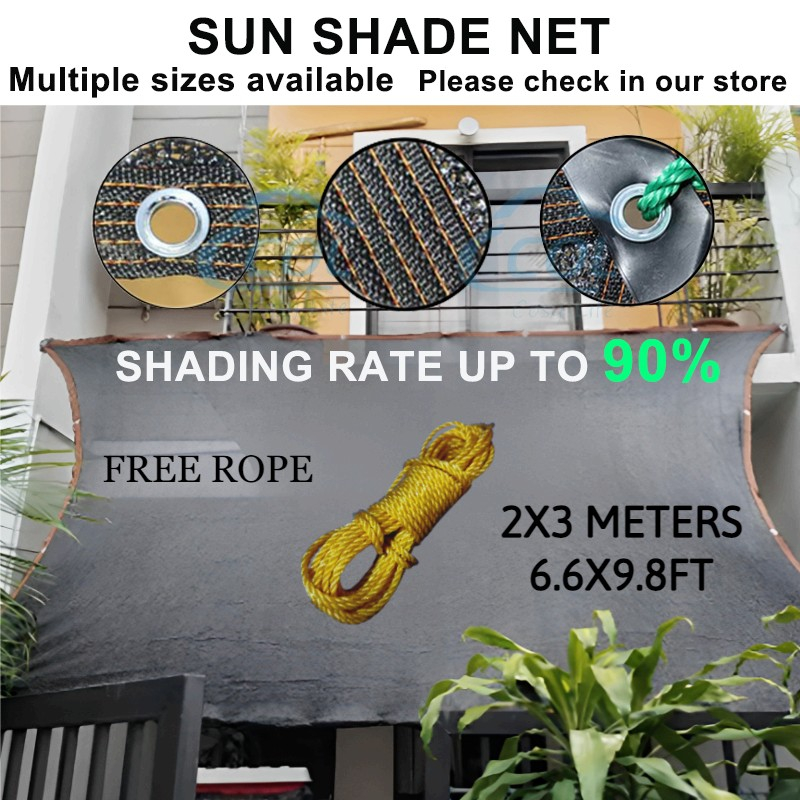 2X3 Meters Sun Shade Net For Plant Garden Shade Anti-UV Outdoor Garden ...