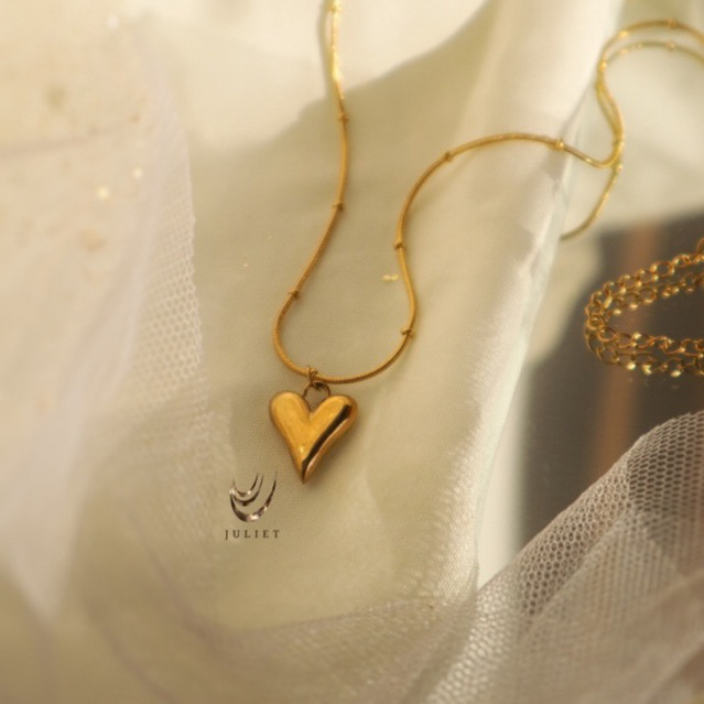 JULIET - Sally Heart Necklace (High-quality Gold Plated Stainless Steel ...