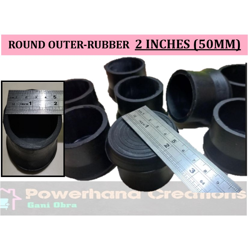 ROUND Outer 2 inches Inner Diameter RUBBER Footings-SOLD PER PIECE ...