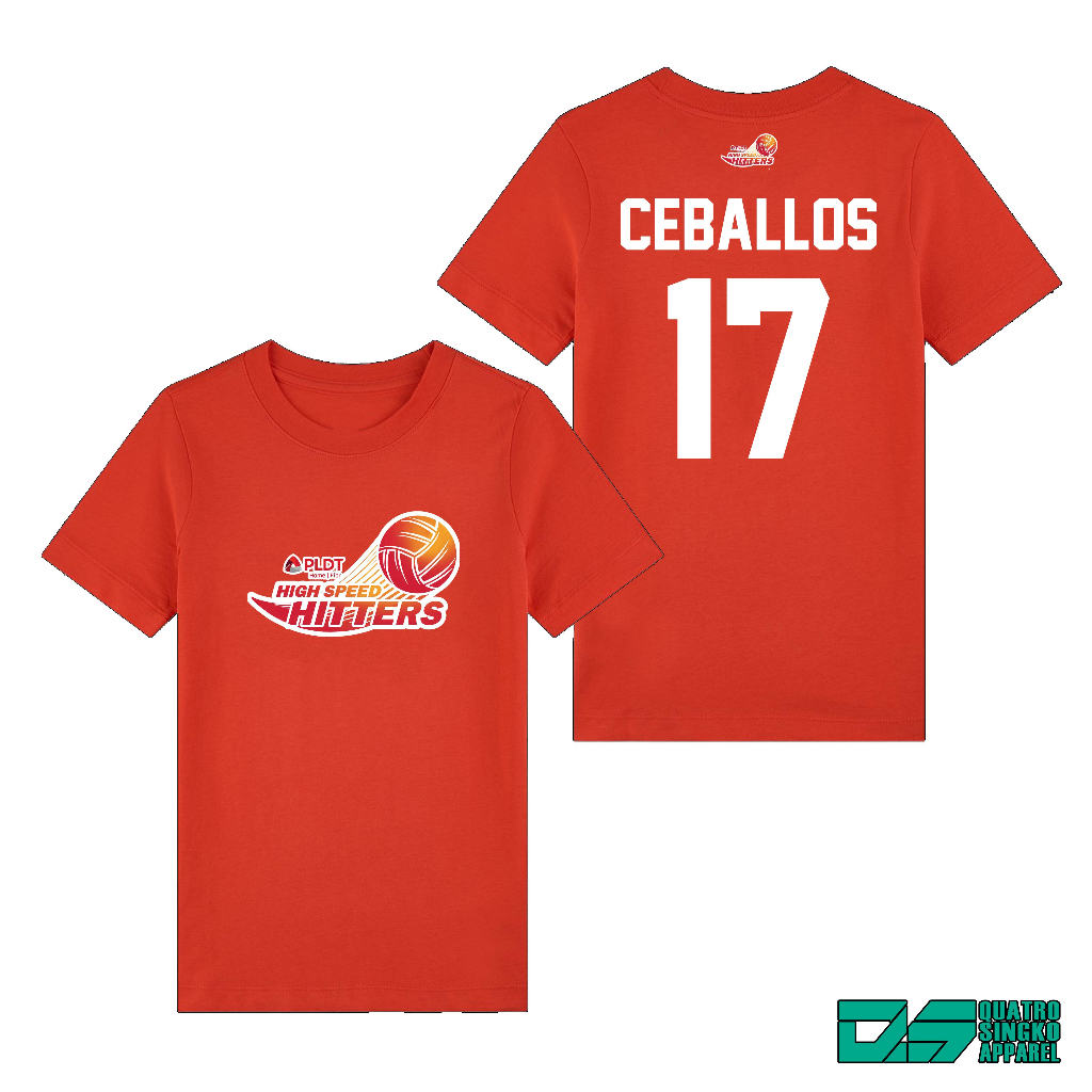PLDT HOME FIBR HIGH SPEED HITTERS "CEBALLOS 17" SHIRT | Shopee Philippines
