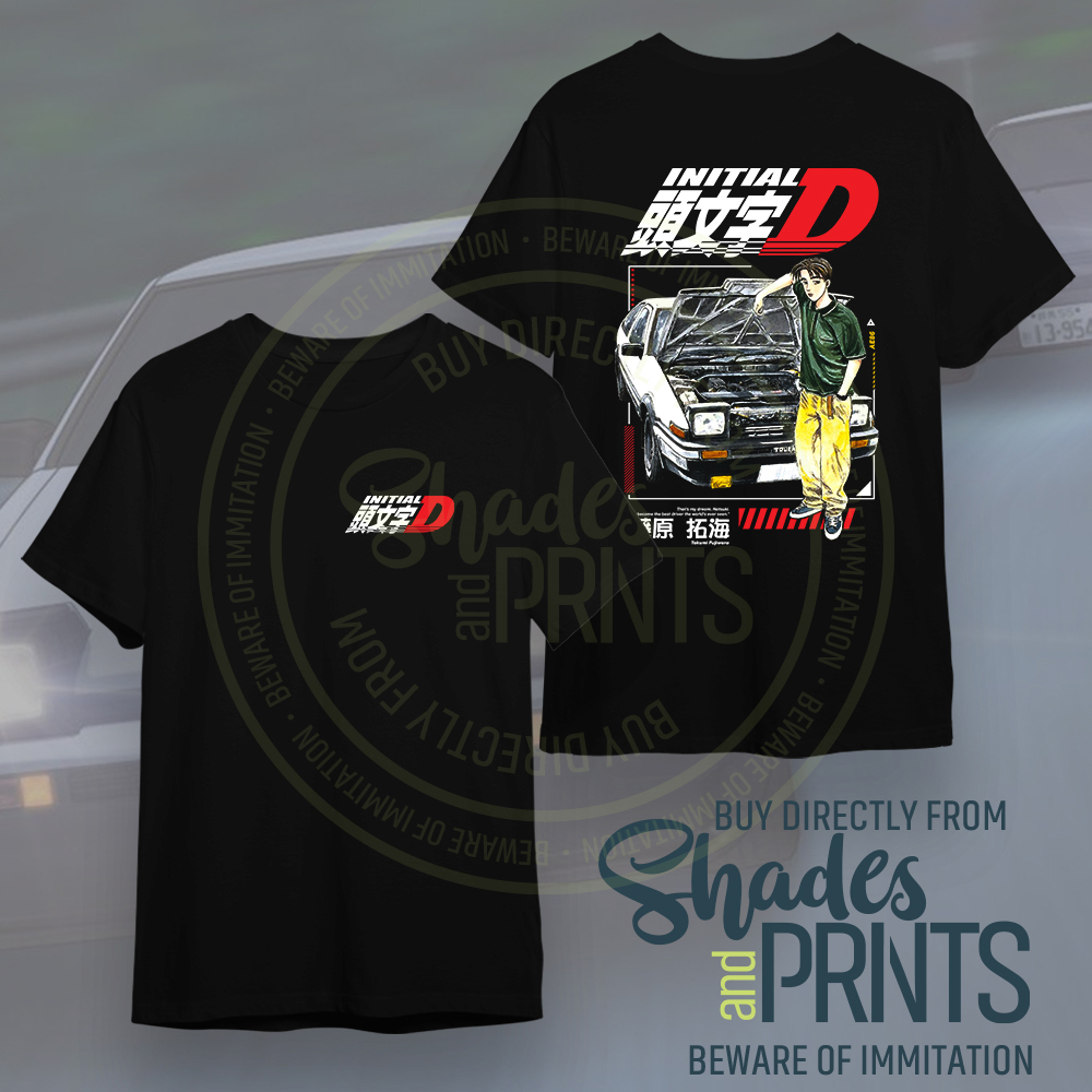 Initial D retro Car Shirt Manga Comics anime Japan Customized Premium ...