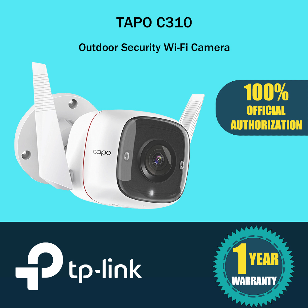 TP-Link Tapo 2K Outdoor Camera CCTV IP66 Weatherproof,Built-in Siren Night Vision(Tapo C310 ...