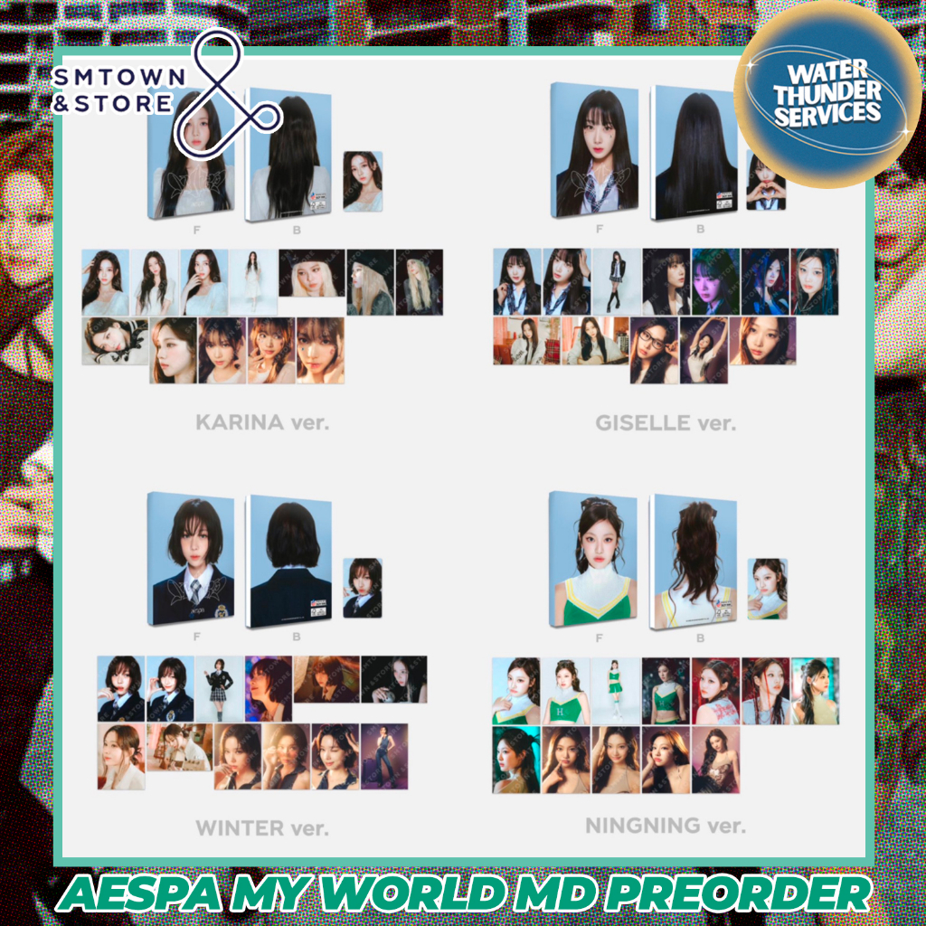 aespa My World 2nd MD Lineup Postcard Book Set FETA [Preorder] | Shopee Philippines