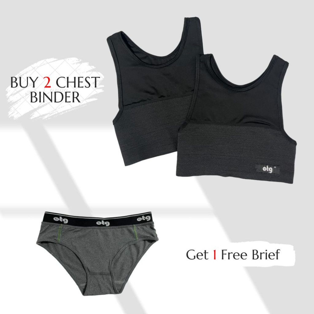 2 pcs OTG’s Chest Binder for Lesbian & Transman with FREE 1 Brief ...