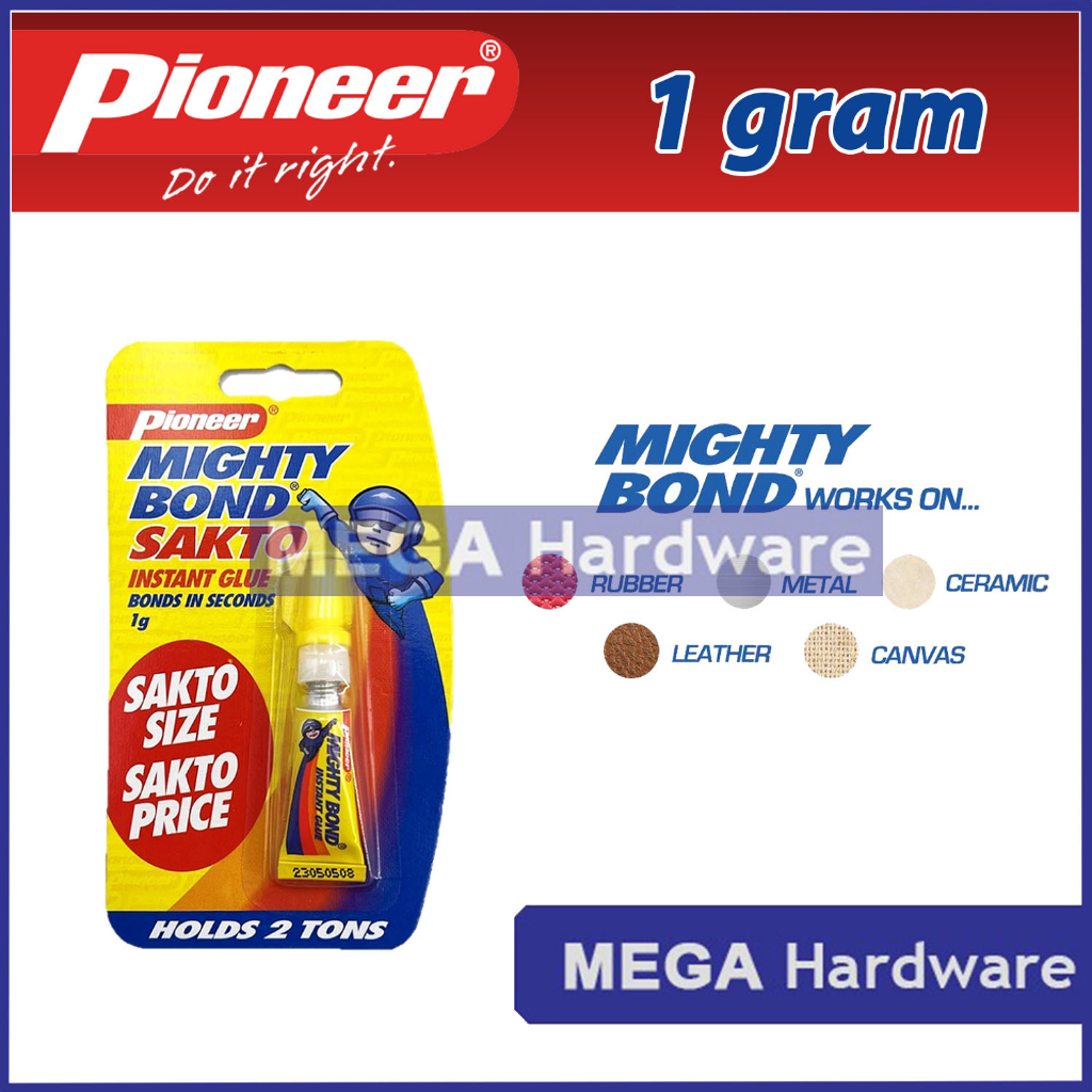 Pioneer Mighty Bond Instant Glue Original 1g 3g | Shopee Philippines
