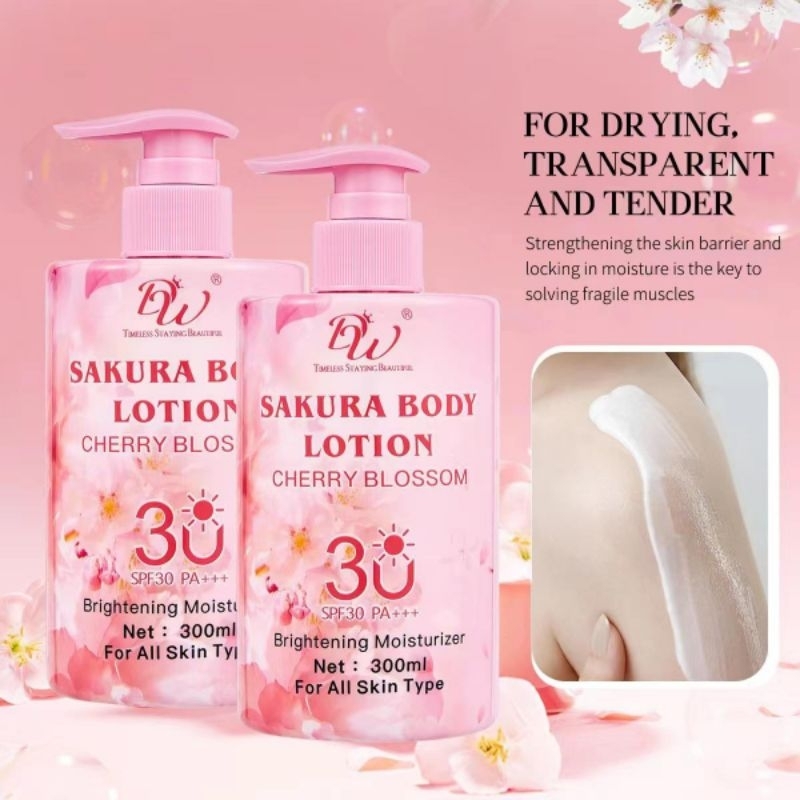 BUY1TAKE1 DW SAKURA Cherry Blossom Lotion SPF30+++ Whitening and moisturizing Lotion 300ml ...