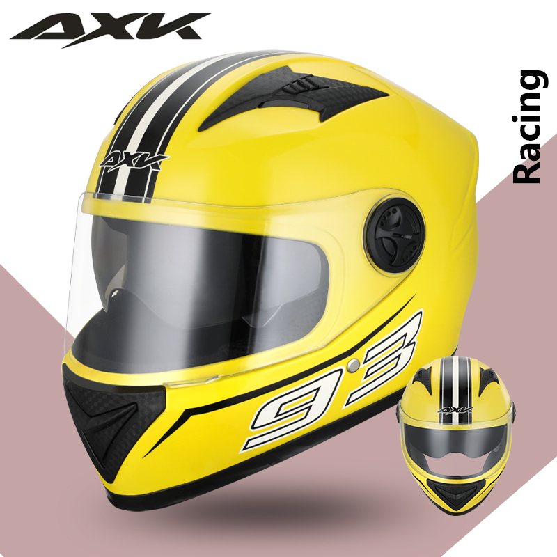 AXK/AKA 557 Double Miorr Motorcycle Full Face Helmet with ICC | Shopee ...