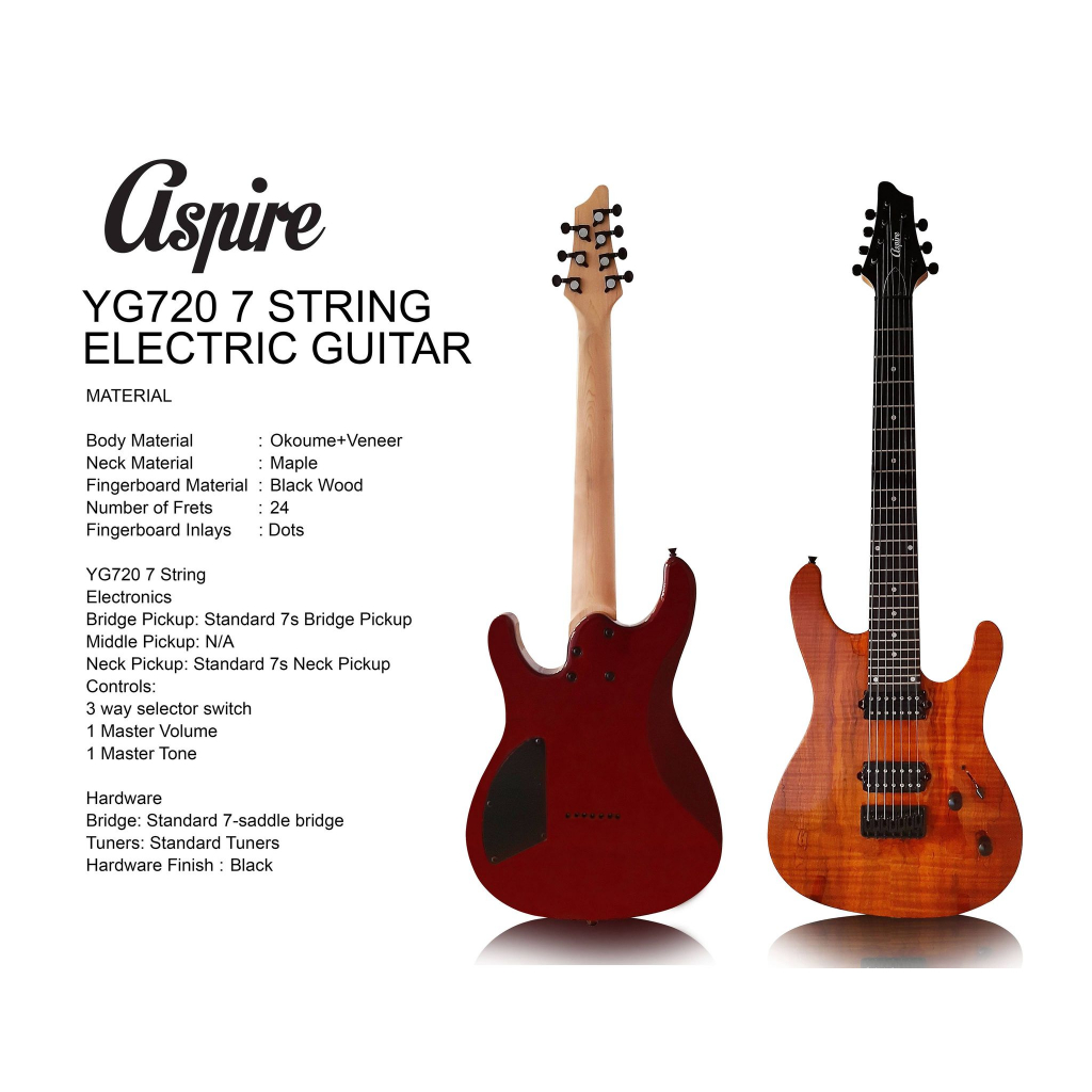 Aspire YG720 7-String and 8-String Electric Guitar | Shopee Philippines