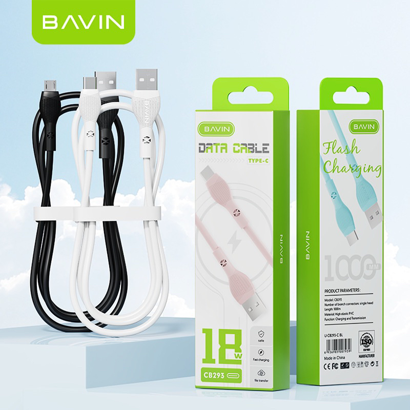 BAVIN CB293 18W 12W Durable Fast Charging Data Cable Built In Smart ...