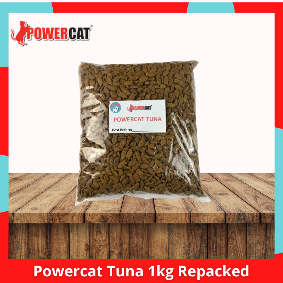 PowerCat Dry Cat Food 1kg Repacked Kitten l Tuna l Fish | Shopee ...
