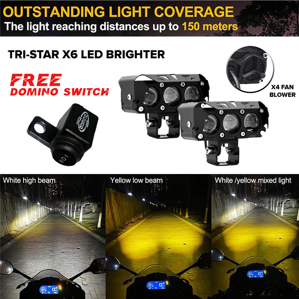 2PCS Mini Driving Lights led White+Yellow waterproof V9 light One Pair ...