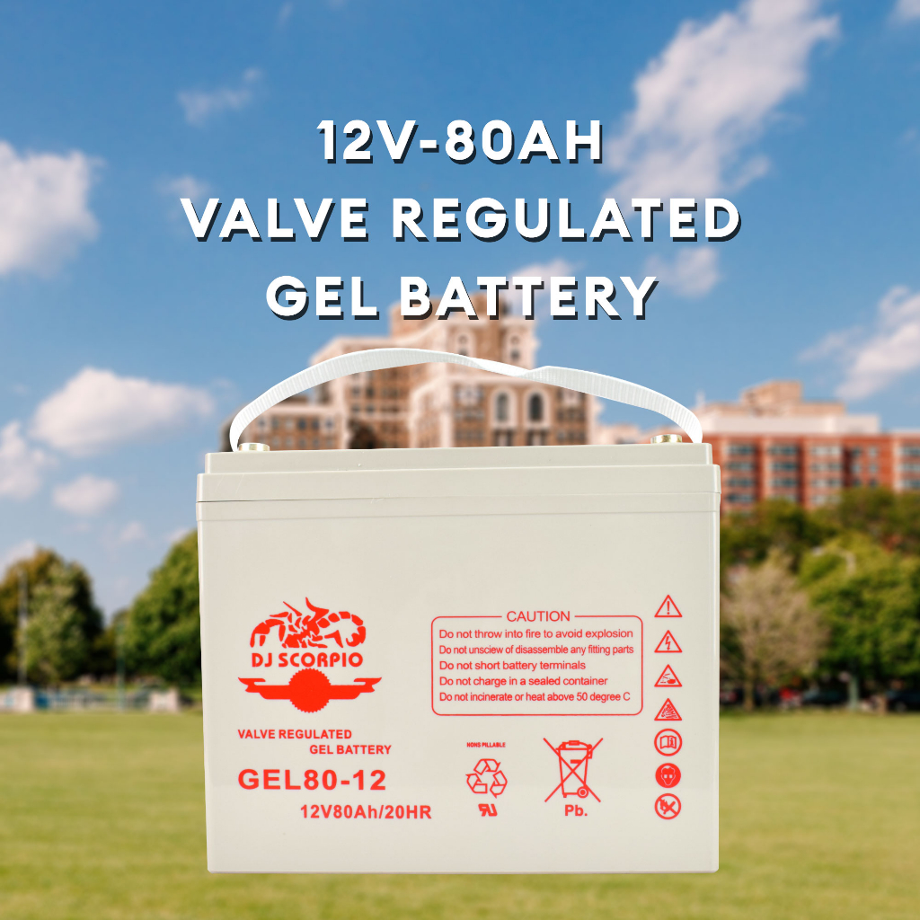 SOLAR BATTERY 12V 80AH - Solar Gel Battery (DJ SCORPIO) - Battery Valve ...