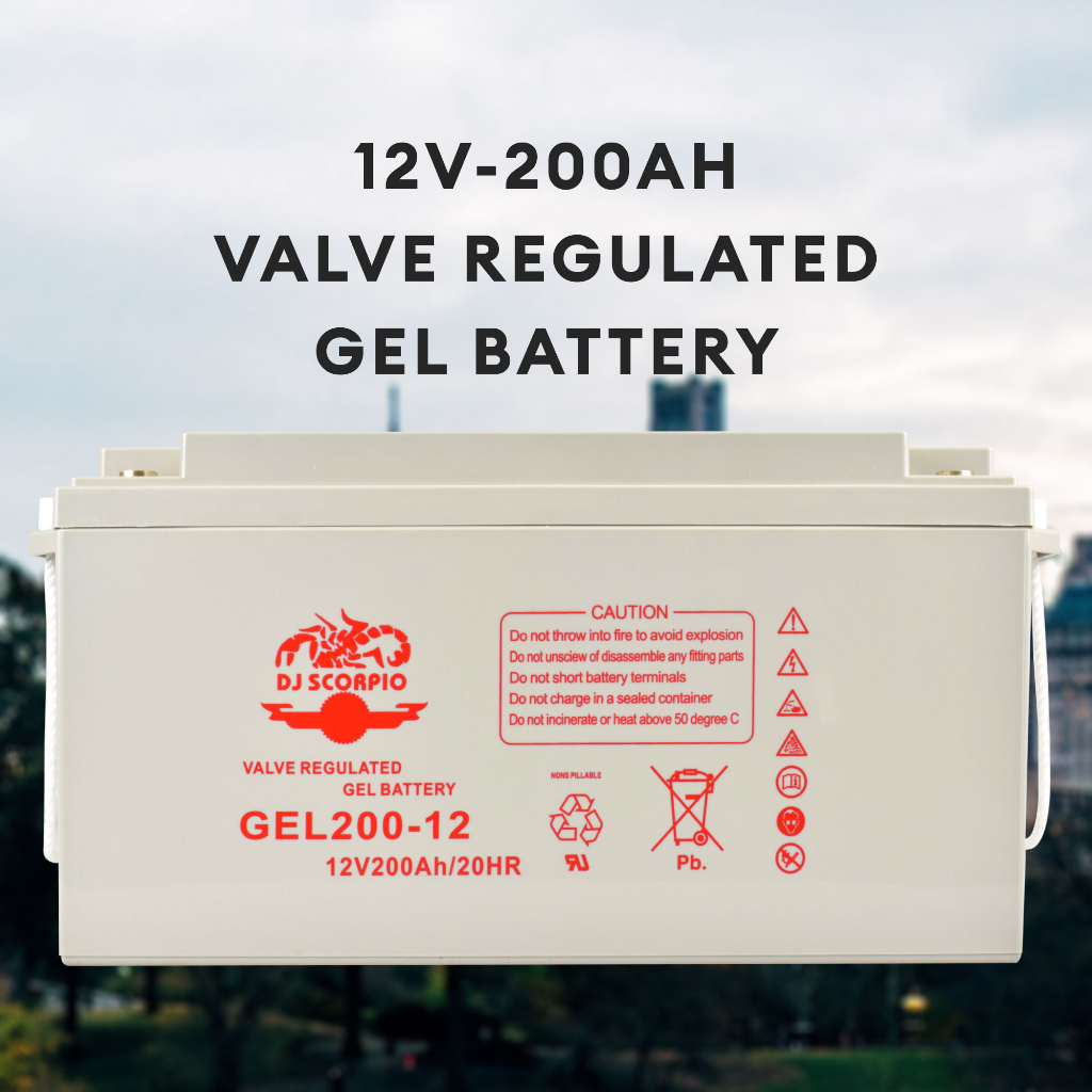 SOLAR BATTERY 12V 200AH - Solar Gel Battery (DJ SCORPIO) - Battery ...