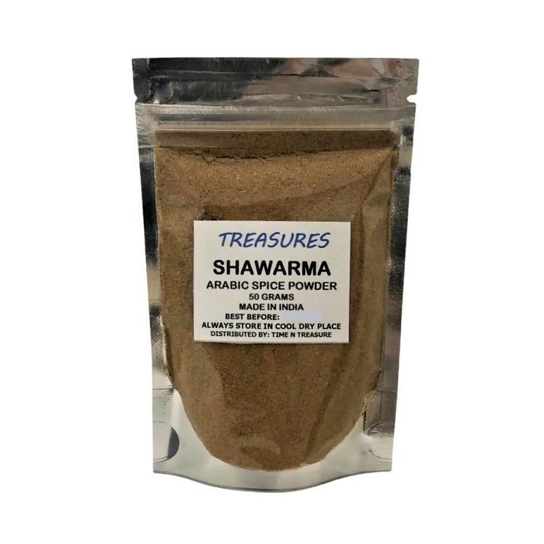 Treasures Shawarma - Arabic Spice Powder - 100% Pure From India (50g ...