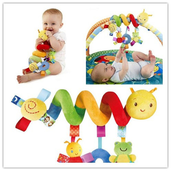 Baby Plush Hanging Toys Cartoon Shapes Prams Stroller Bed Spiral ...