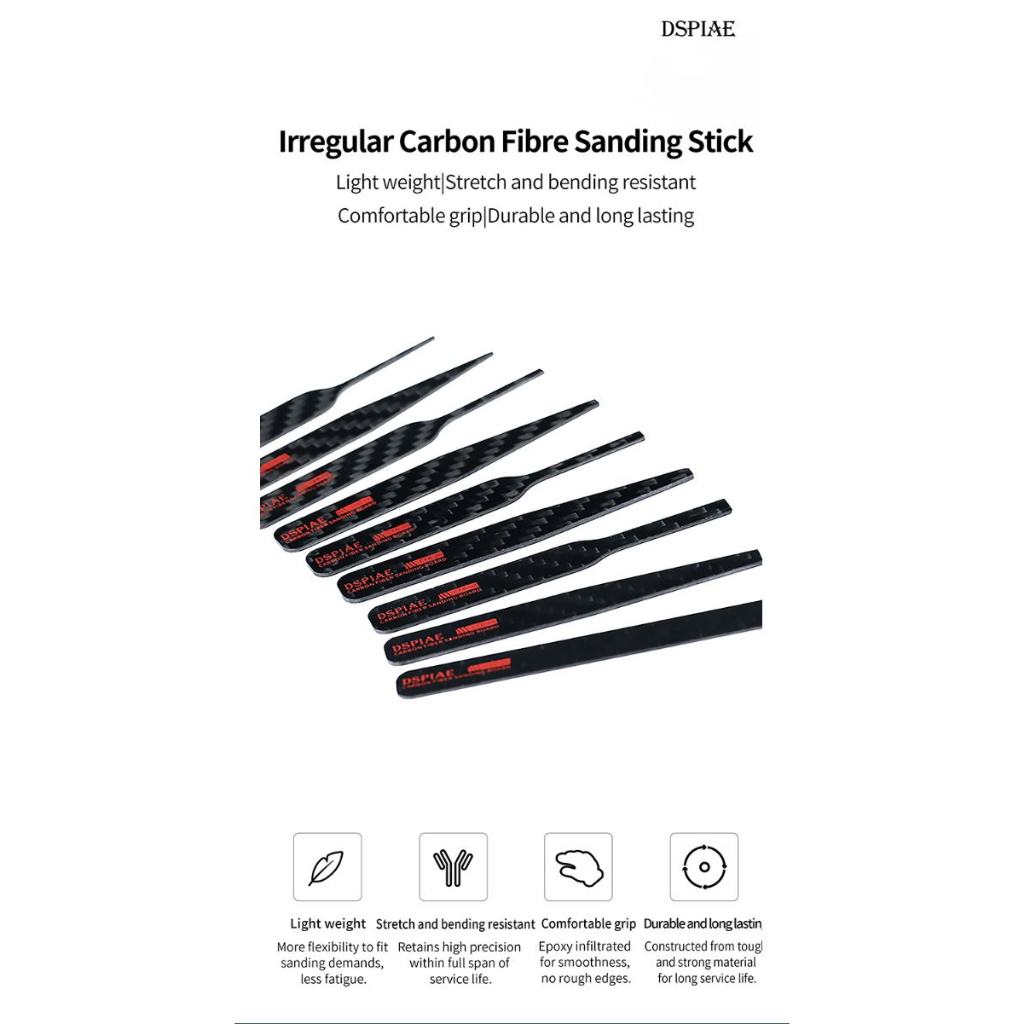 DSPIAE Irregular Carbon Fiber Sanding Stick | Shopee Philippines