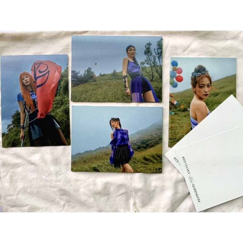 Official RV Red Velvet Queendom Album Inclusions - Postcards, Bookmarks ...