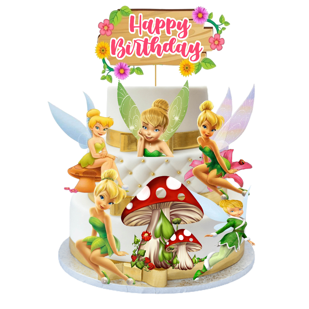 TINKER/BELL GLITTERED CAKE TOPPER / Partyfavorph | Shopee Philippines