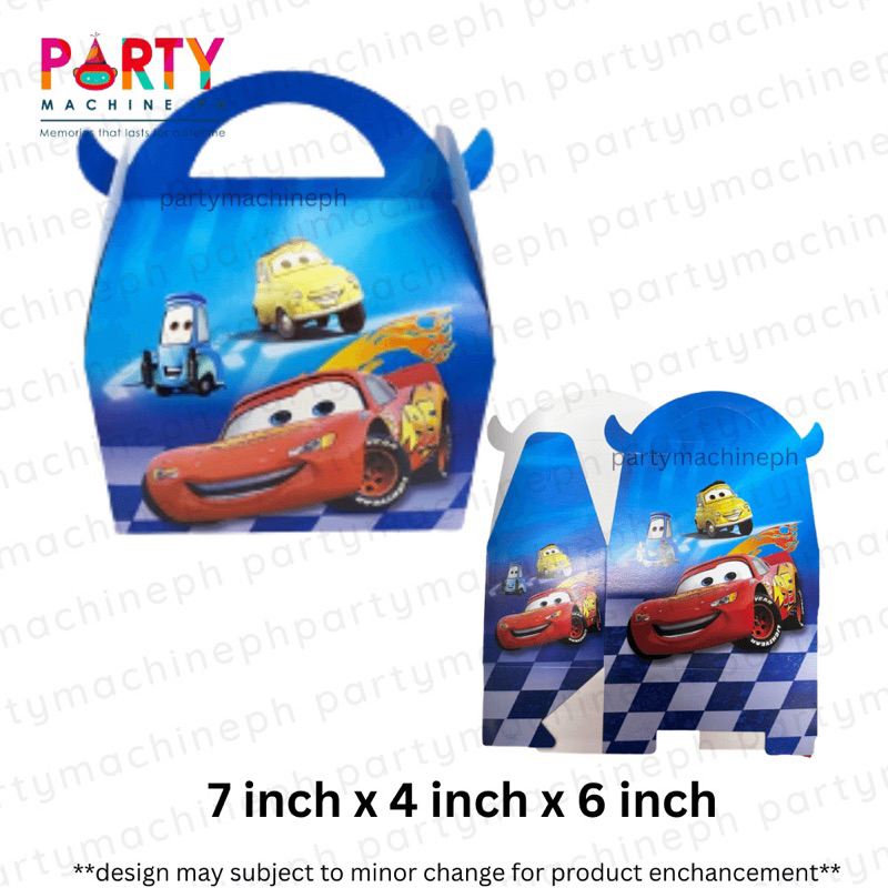 12pcs Cars Donut Box/ loot box / Gift Box / Cars Giveaways Bag | Shopee ...