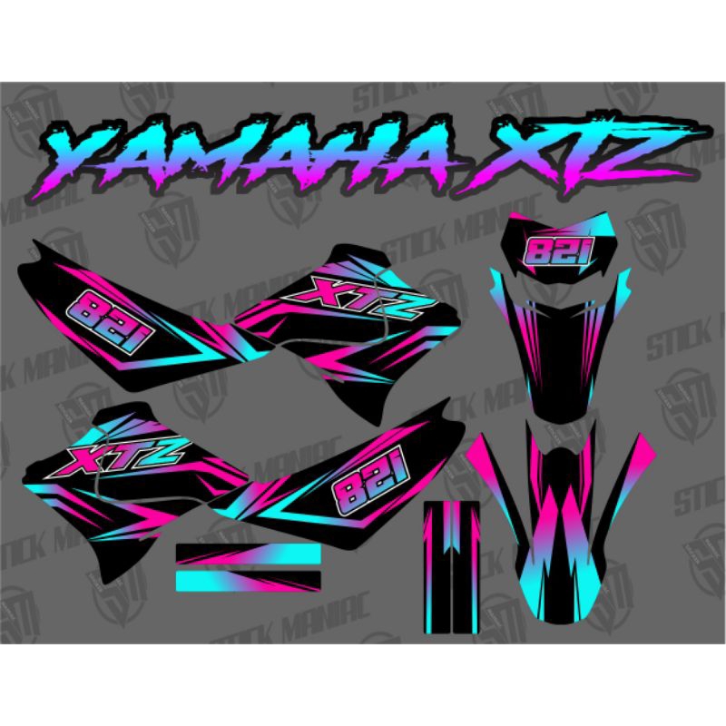 Yamaha XTZ decals sticker, Laminated | Shopee Philippines