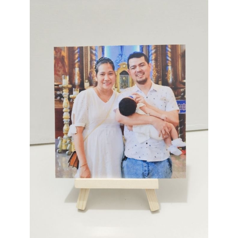 Personalized Photo Tile 3mm Sintra Board with mini easel stand | Shopee ...