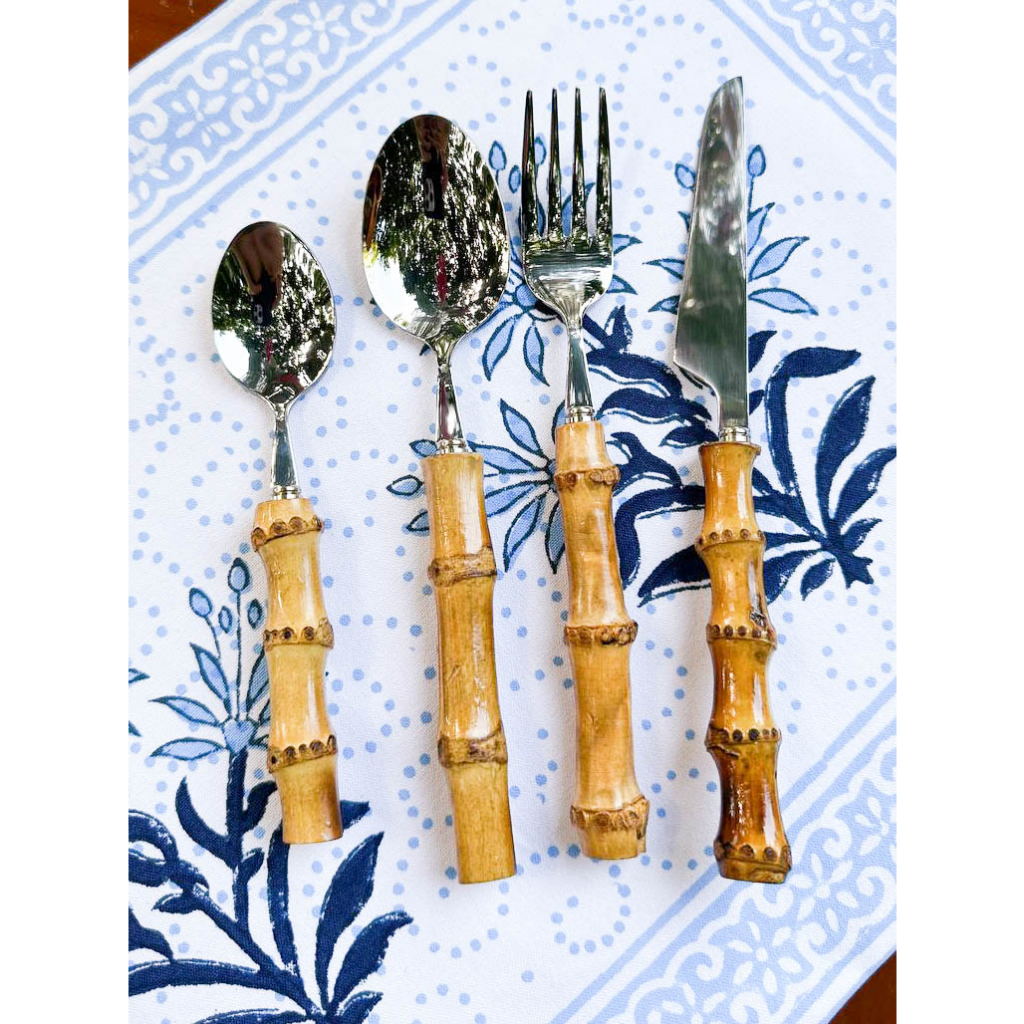 BAMBOO SILVER AND GOLD 4 PCS CUTLERY SET - EVERYTHING AVERY | Shopee ...