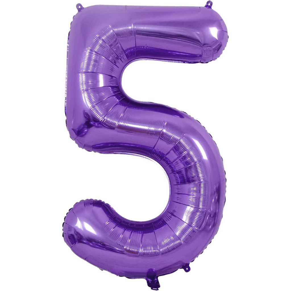 Purple 0-9 Ins Balloons 40 Inch Large Foil Number Balloons Mermaid ...