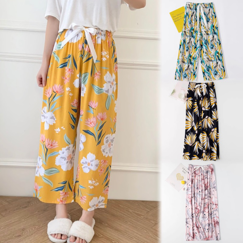 Plus Size cotton spandex Square Pants - Fits Large to XXL beach flower ...