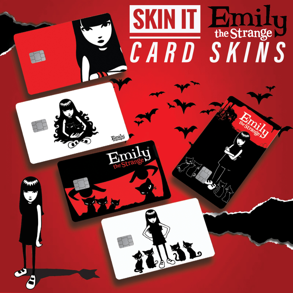 Emily The Strange Themed Card Sticker Skins For Atm Cards And Loyalty ...