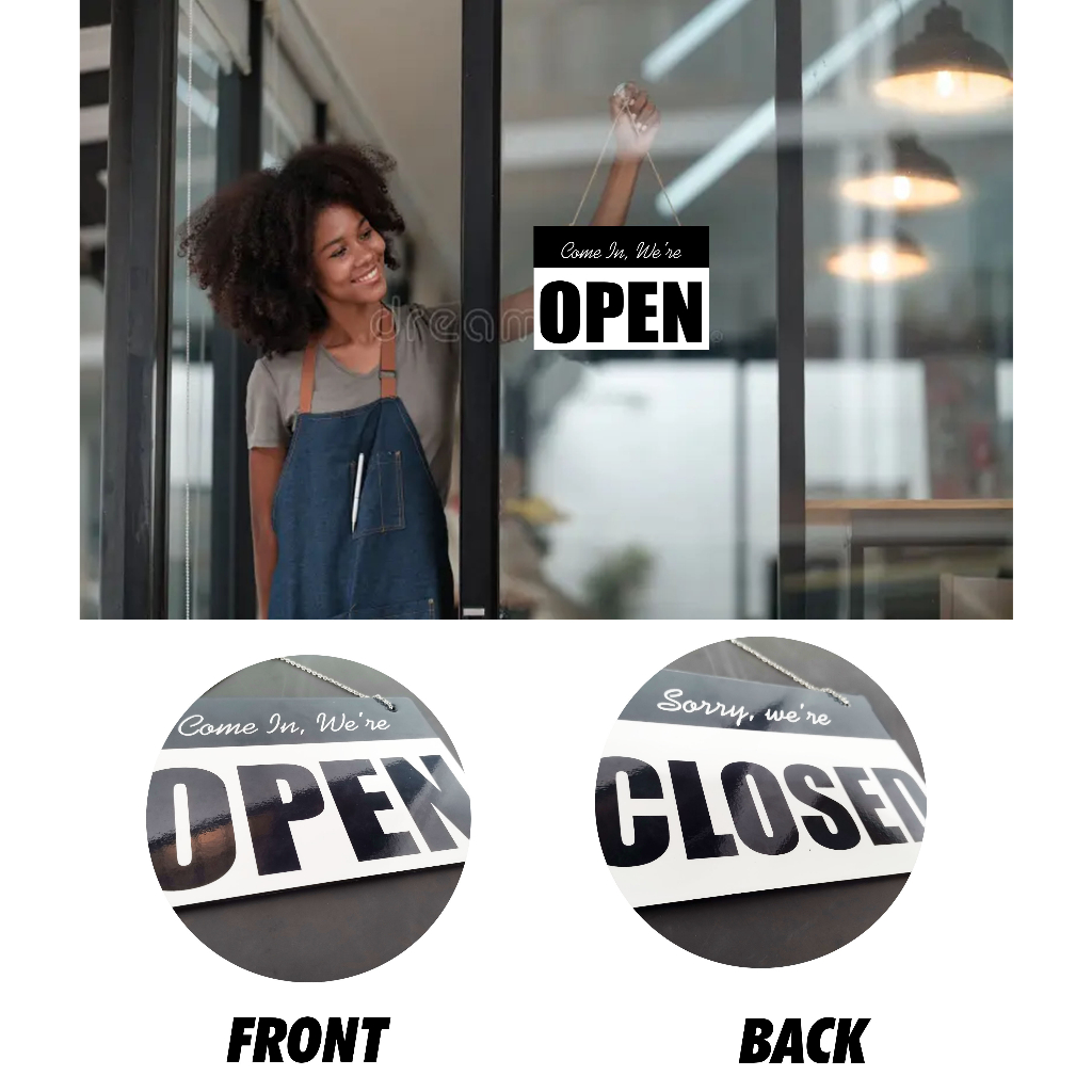 OPEN CLOSED DOOR BANNER SINTRABOARD 3MM | Shopee Philippines