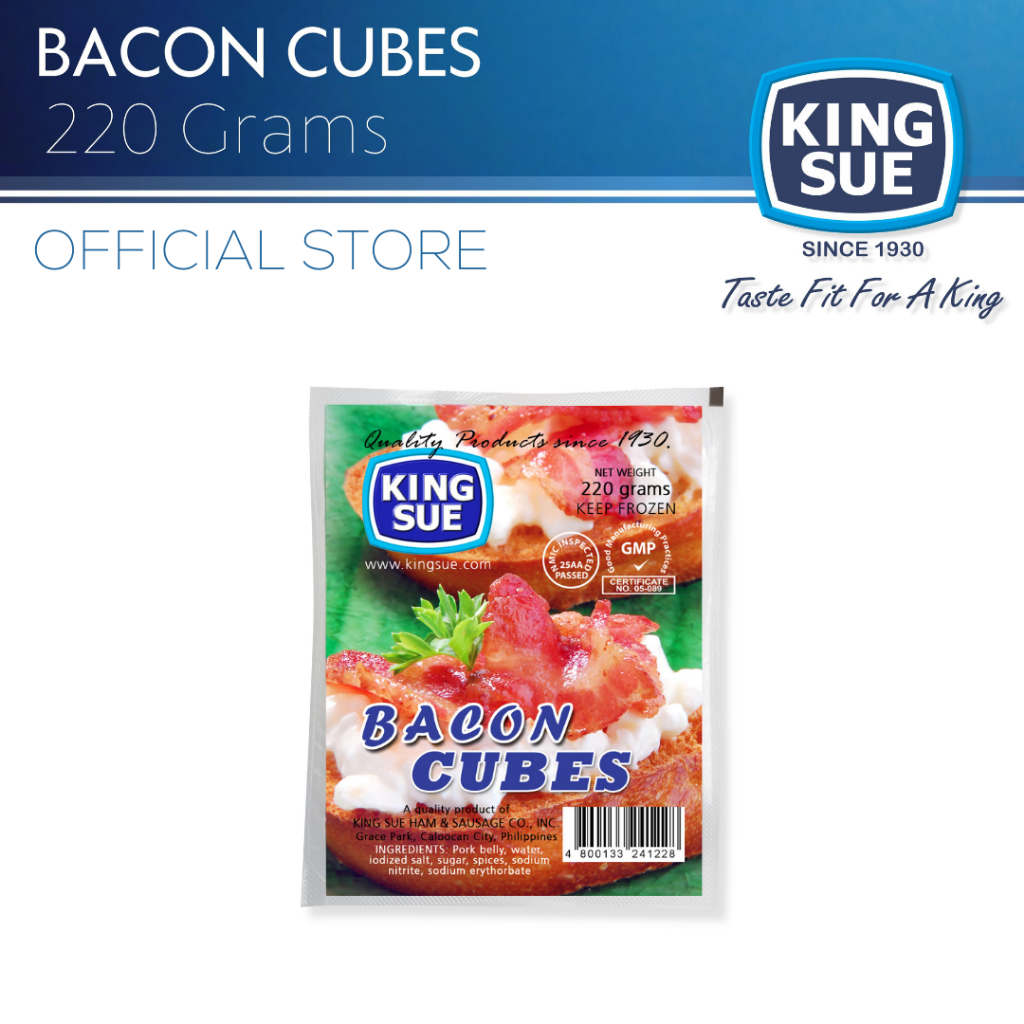 King Sue Bacon Cubes 220g | Shopee Philippines