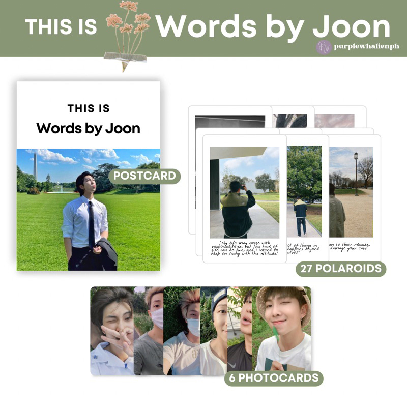 RM/Namjooning Words by joon & IG Posts photocards/polaroids | Shopee ...