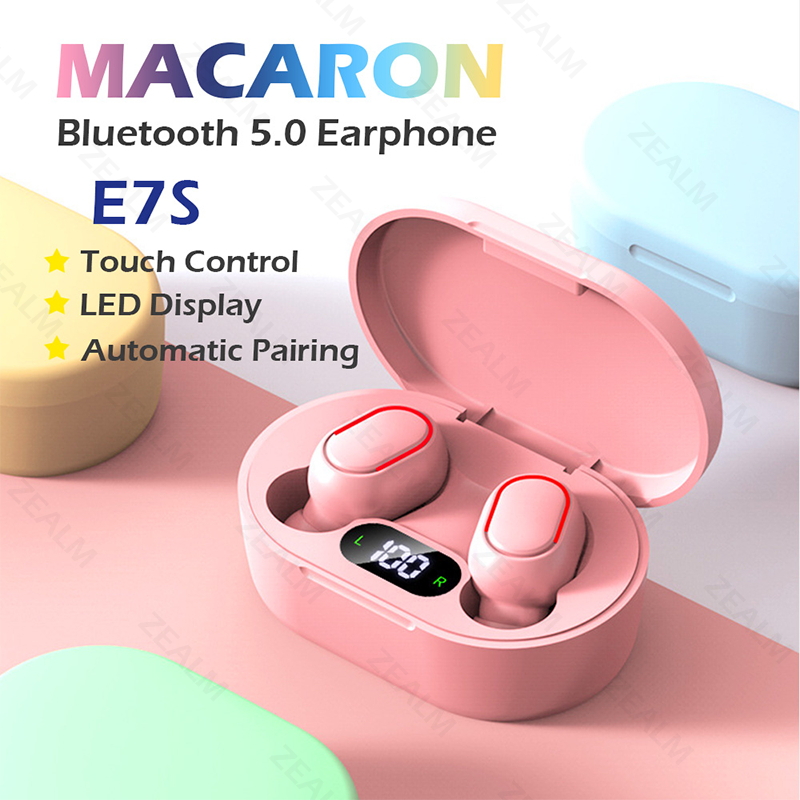 E7S TWS Bluetooth Earphones with Mic Touch Earbuds Wireless Earphone ...