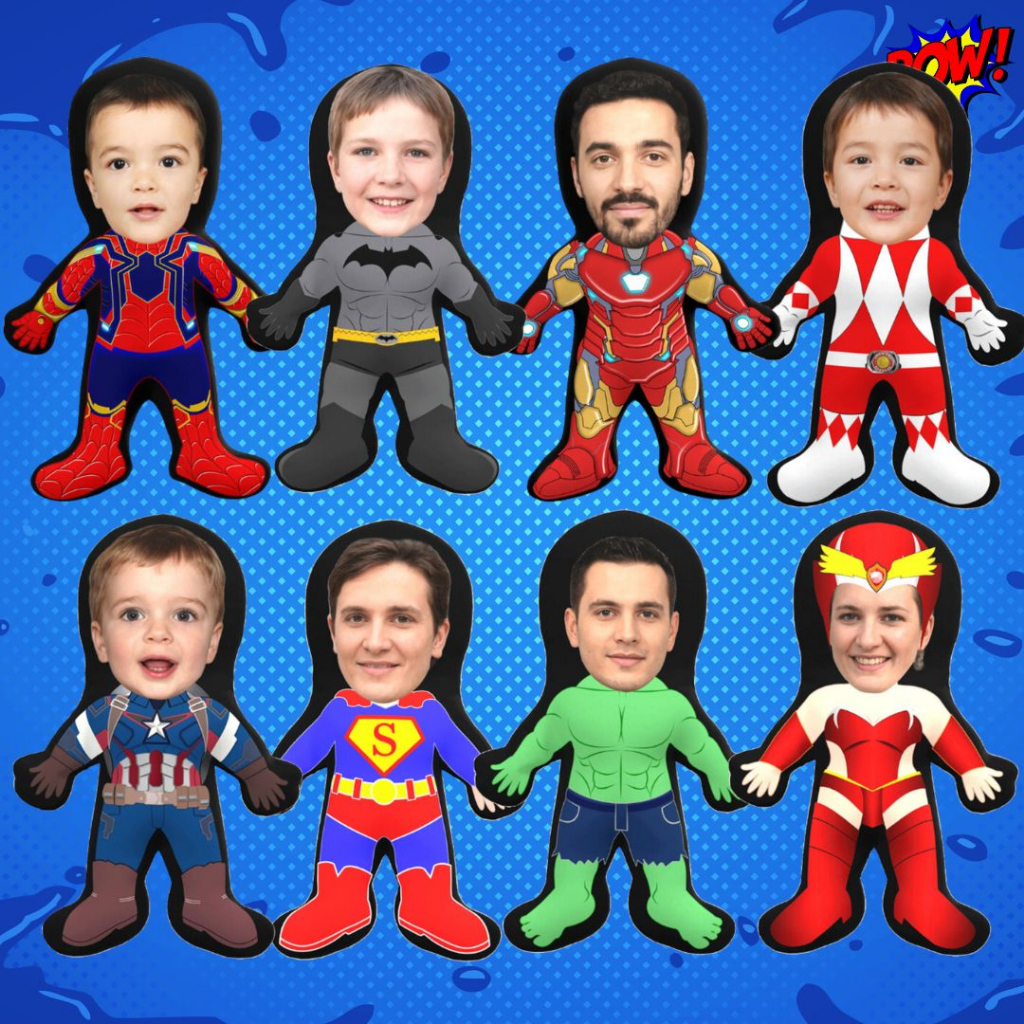 Superhero Mini Me Human Doll Personalized Hero Mini Me Doll PILLOW ART ...