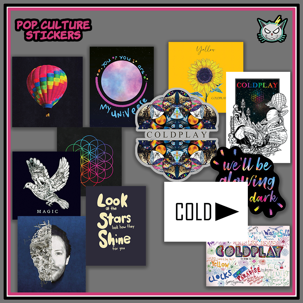 Artist - Coldplay Vinyl Sticker Pack - Available in 2 Variants (6pcs ...
