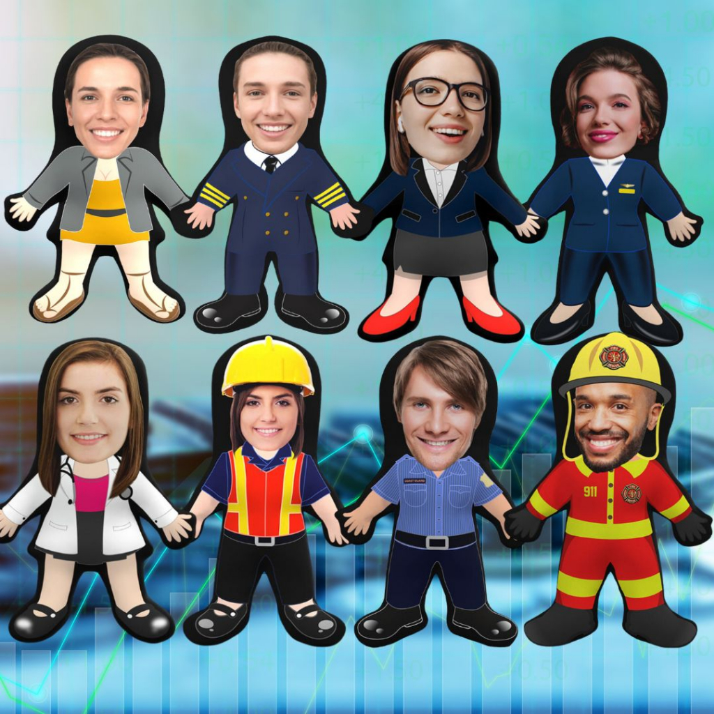 Profession Mini Me Human Doll Personalized Uniform Mini Me Doll PILLOW ...