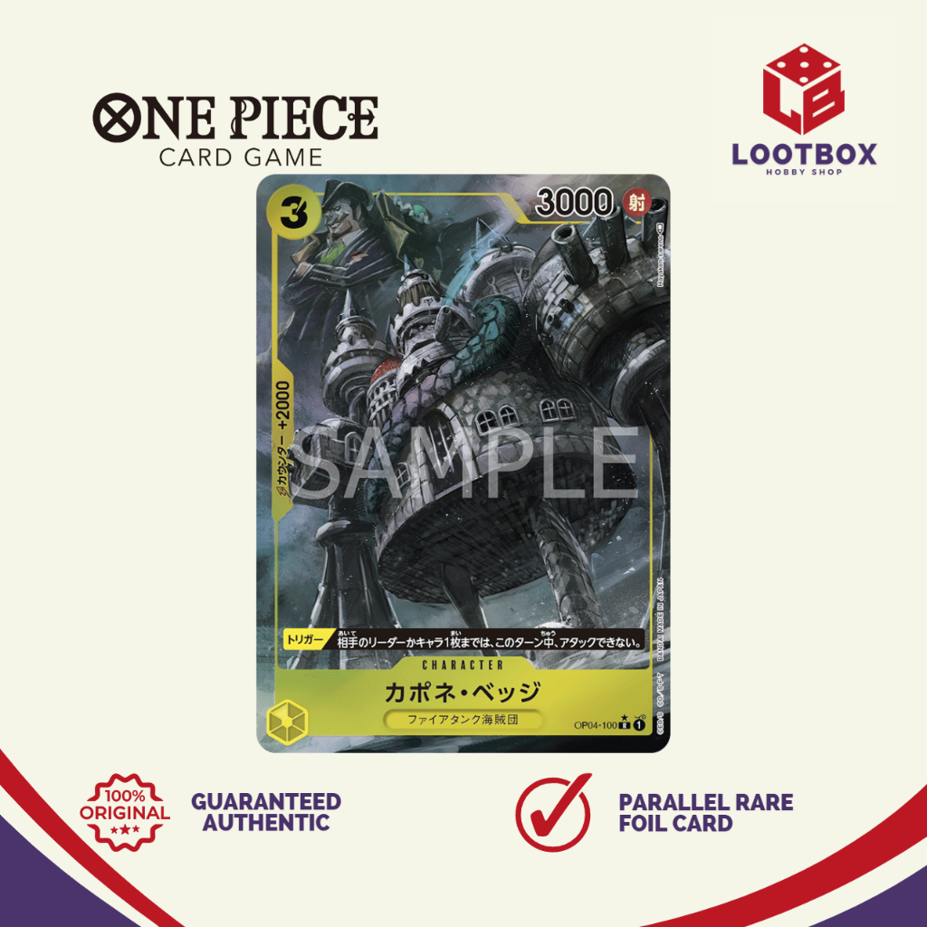 One Piece Card Game: OP04-100 Capone Bege (Parallel Rare Japanese ...