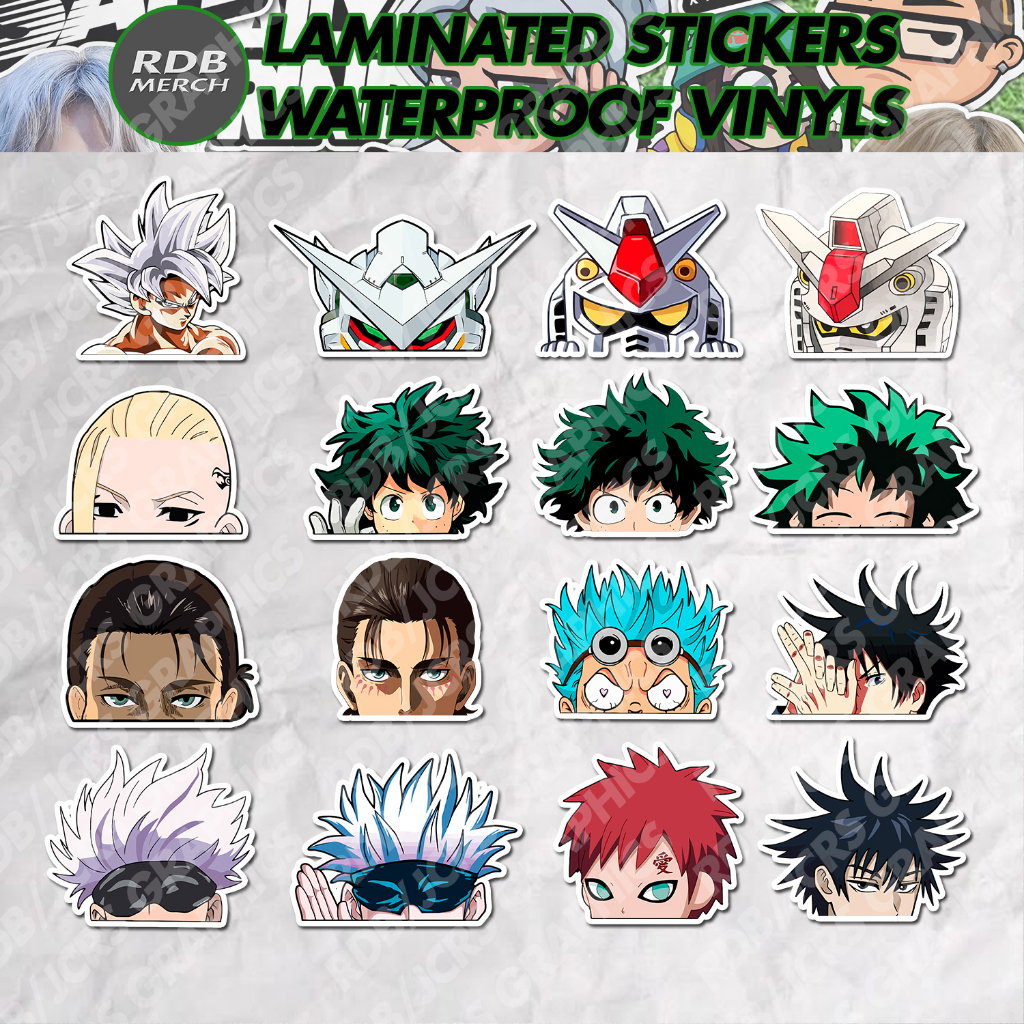 Anime Peeker Sticker - Cute Peeking Decal Vinyl PART 2 WATERPROOF AND ...