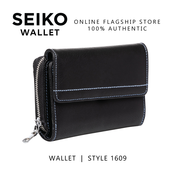 Seiko Wallet Genuine Leather Wallet (With RFID Blocker) 1609 | Shopee ...