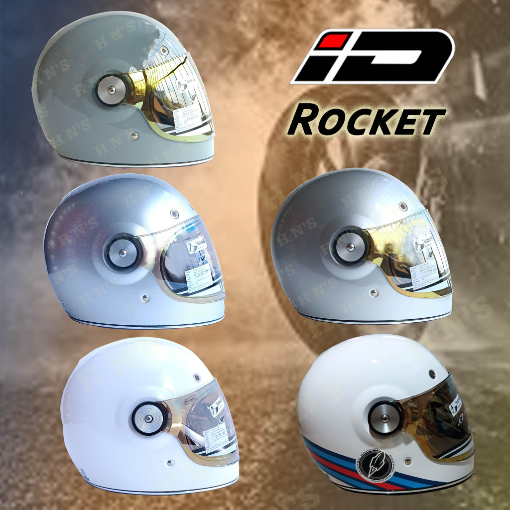 ID Helmet ROCKET Classic Vintage Helmets ( Full-face ) with freebies | Shopee Philippines