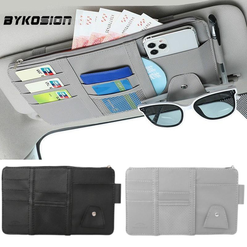 BYKOSION Car Sun Visor Organizer Card Holder Storage Box Car ...