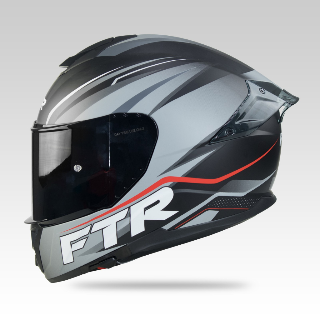 FTR Helmets XR2 Pro - Airborne Matte Gray Full Face Dual Visor Helmet ...
