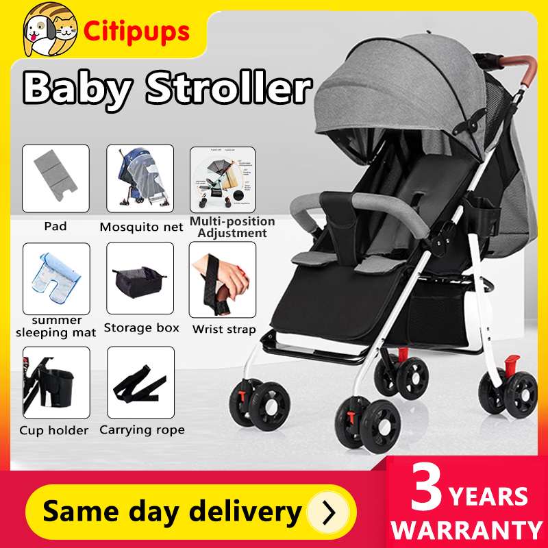 Babystrollerreclining or sitting one-touch retractable foldable ...