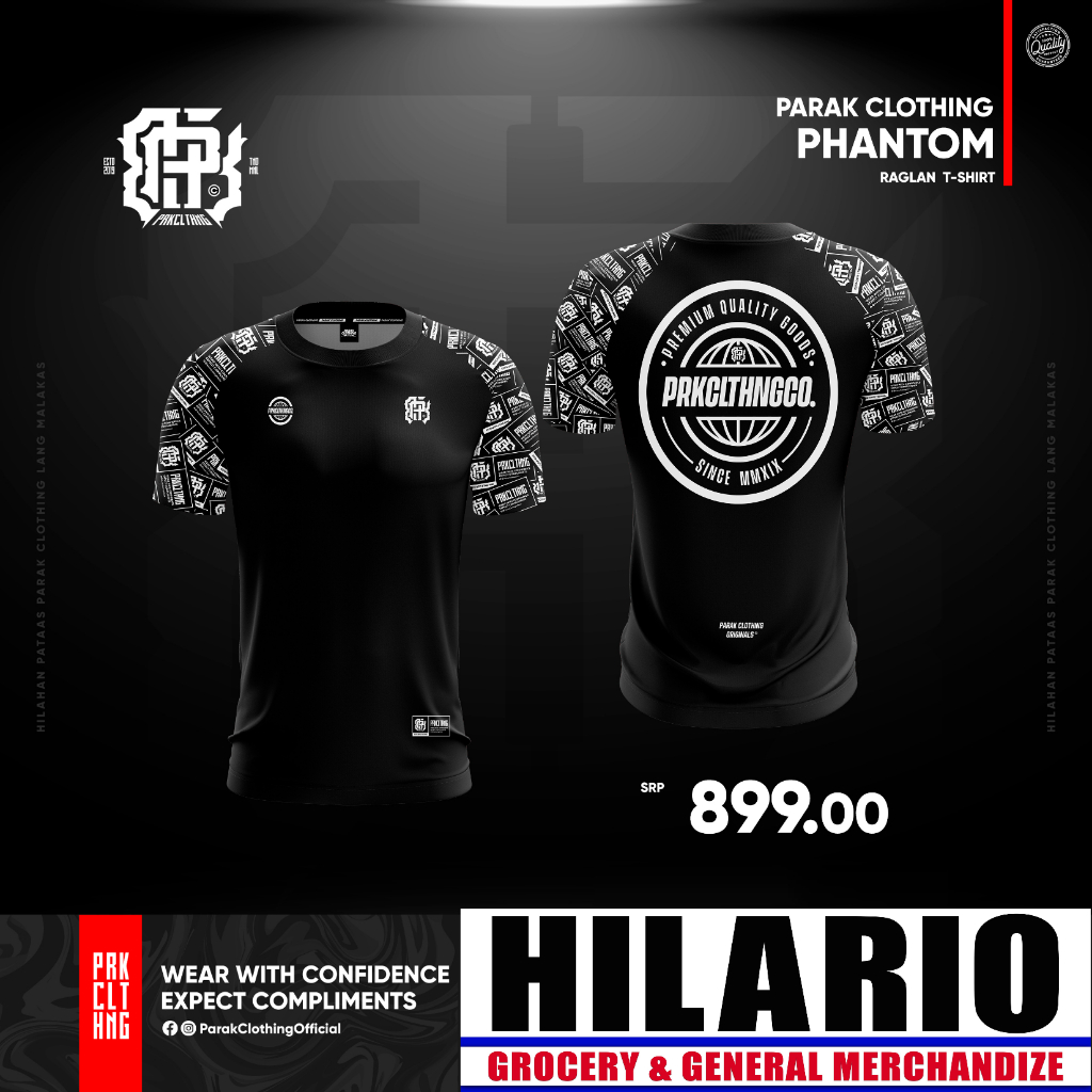 PHANTOM RAGLAN CUT T-SHIRT PARAK CLOTHING ORIGINAL PHASE OUT DESIGNS ...